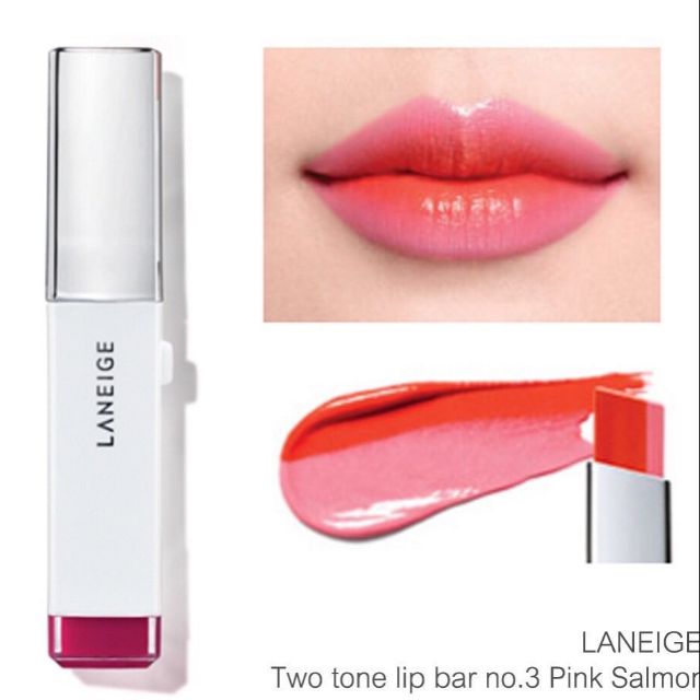 (พร้อมส่ง)Laneige Two Tone Lip Bar no.03 Pink Salmone แท้100% | Shopee ...