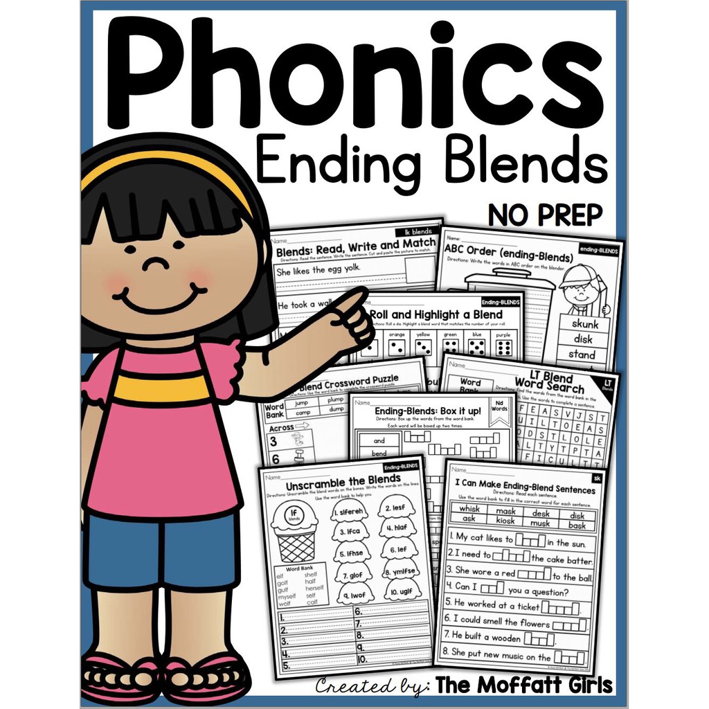 หนังสือภาษาอังกฤษ หนังสือเด็ก Phonics Ending Blends | Shopee Thailand