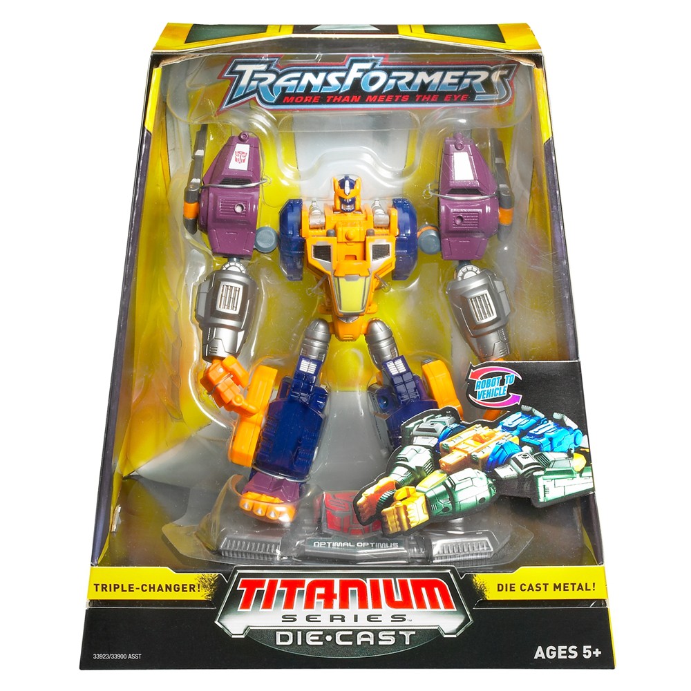 Transformers Titanium Die-Cast Series OPTIMAL OPTIMUS with Display Base ...