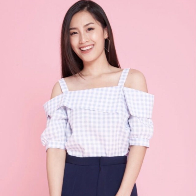 Darling top - Blue (kissingyoubrand) | Shopee Thailand
