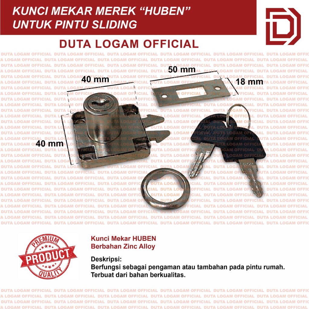 Huben BRAND BLOOMING LOCK สําหรับประตูบานเลื่อน | Shopee Thailand