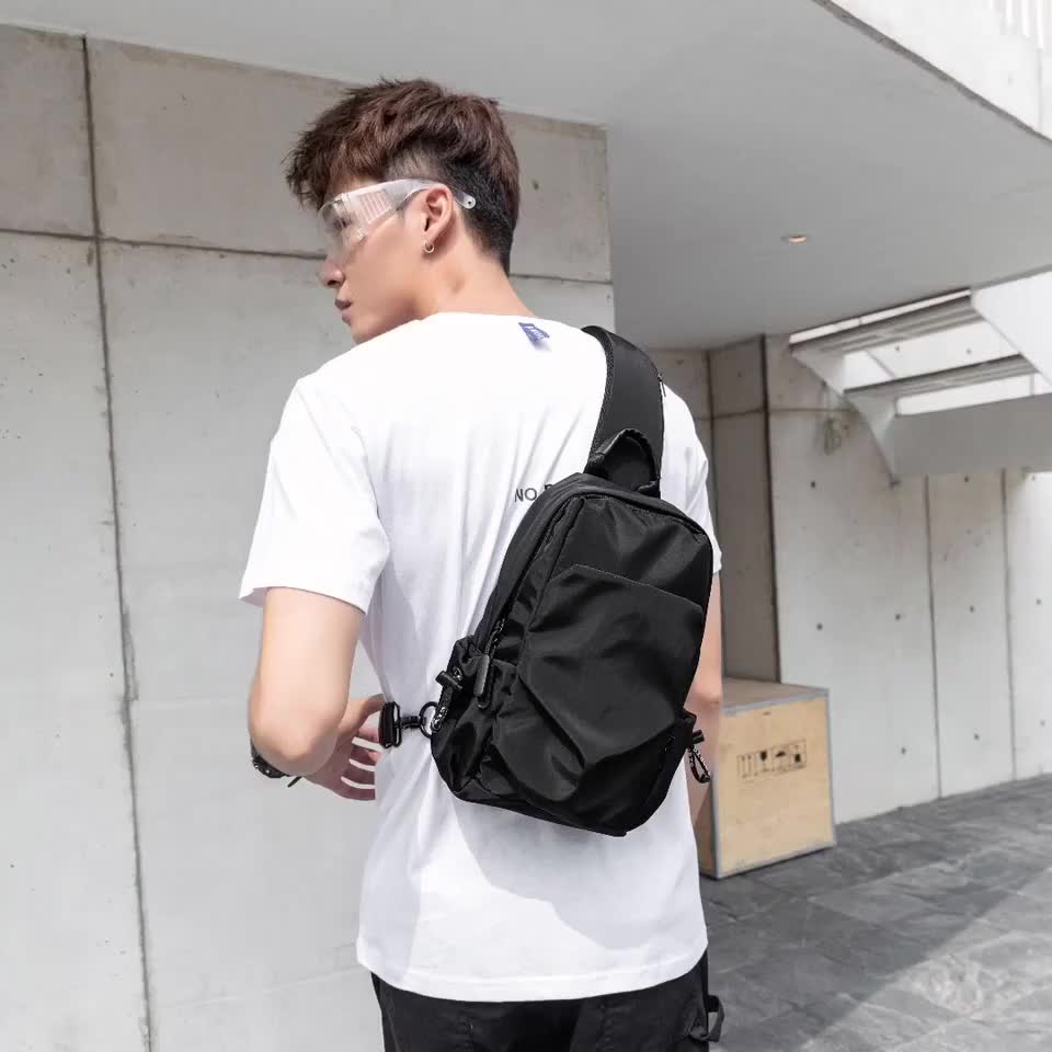 BAGB018 กระเป๋า END&START กระเป๋าสะพายข้าง มีซับที่ไหล่ เนื้อผ้ากันน้ำ | Shopee Thailand