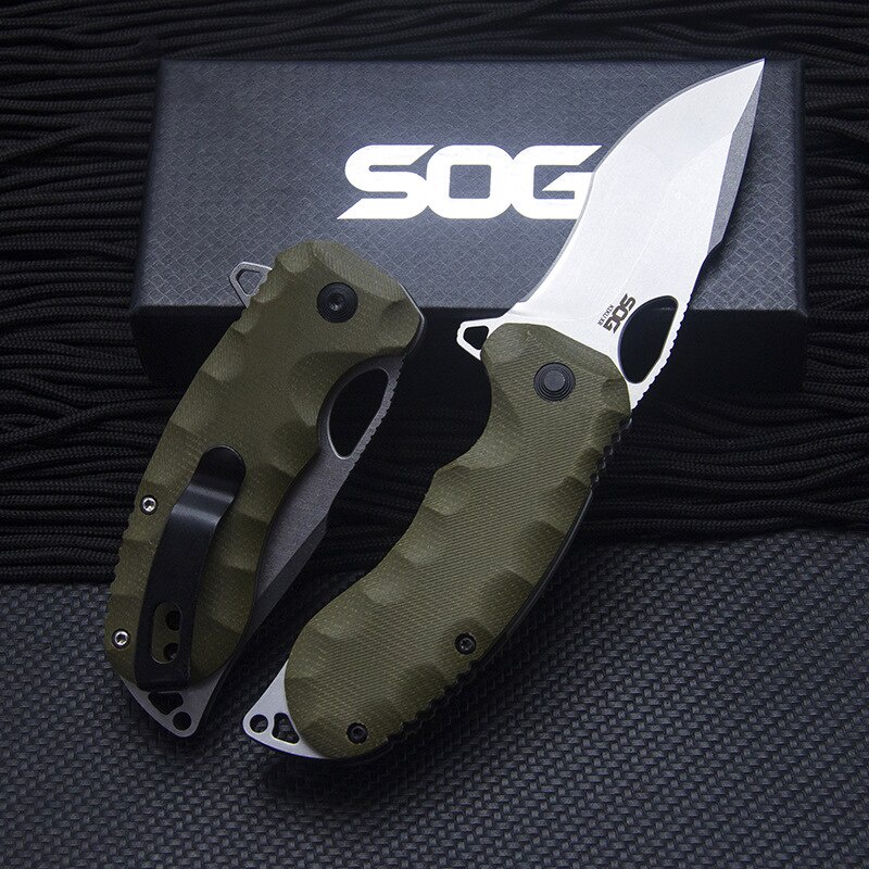 มีดพับ folding pocket knife SOG Kiku XR ใบ 2.8" เหล็ก CTS XHP มีดแคมป์ ...