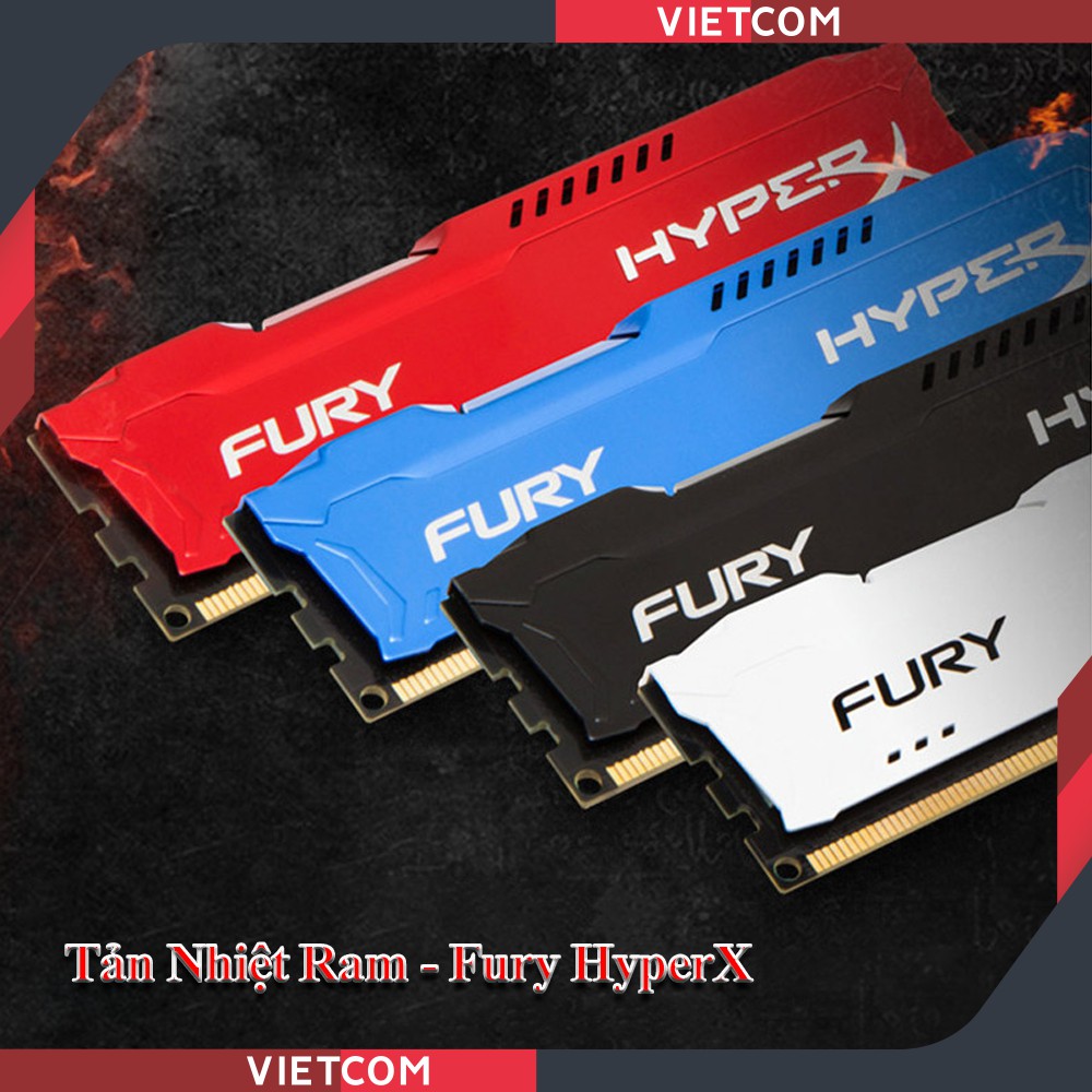 Ram Fury HyperX Heatsink - RAM DDR2, DDR3, DDR4 - วัสดุอลูมิเนียม สลักโลโก้นูน - มาพร้อม ...