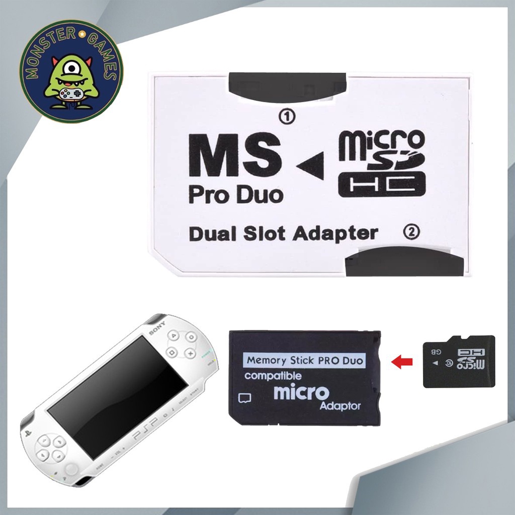 ตัวแปลงเมม PSP Micro SD Card เป็น Memory Stick Pro Duo PSP (ใส่กล้องได้ ...