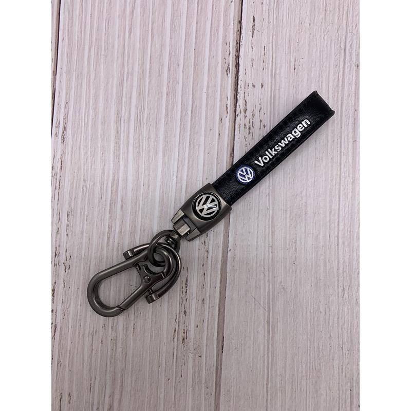 Creative men's high-end waist hanging car logo Keychain Car leather ...