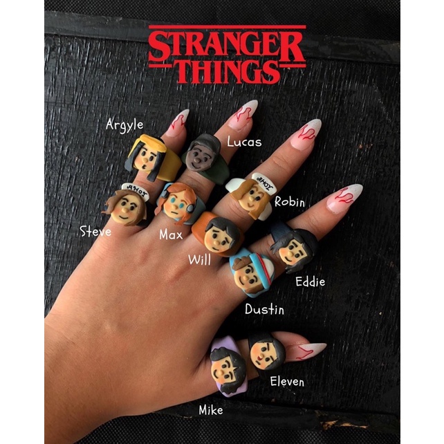 Halloween collection | Stranger things ring แหวนดินโพลีเมอร์ แหวนดิน ...