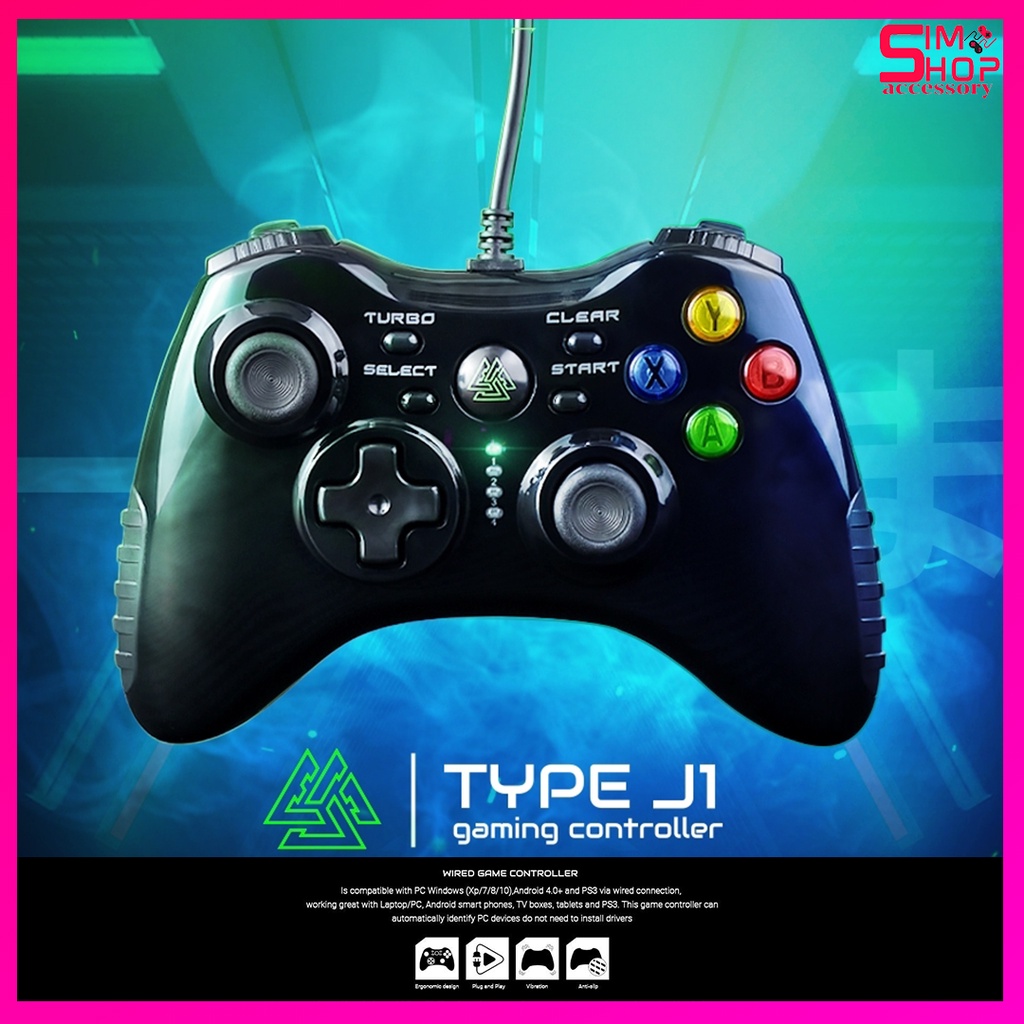 EGA Type J1 / Type J2 Wireless จอยเกมส์ Joystick สาย USB For PC , TV ...