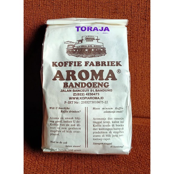 กาแฟ Arabica/robusta 250gr - AROMA BANDUNG Fresh Original Fine Milled ...