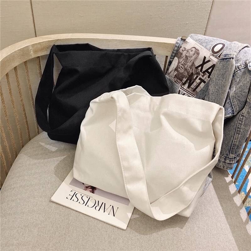 พร้อมส่งค่าา🫶🏻💝 กระเป๋าผ้าเบสิค Basic Bag ʕっ•ᴥ•ʔっ | Shopee Thailand