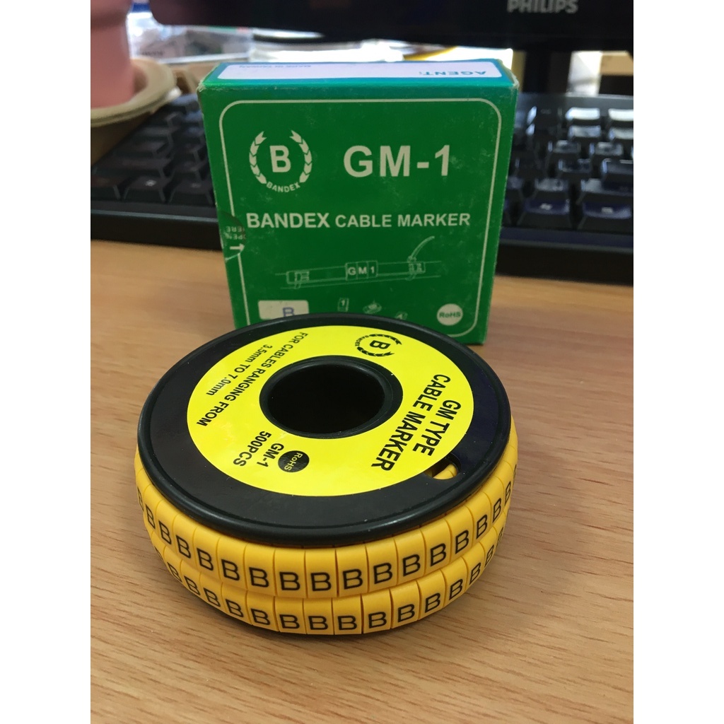 เคเบิ้ลมาร์คเกอร์ CABLE MARKER (NUMBER AND LETTERS) (BANDEX) รุ่น GM ...