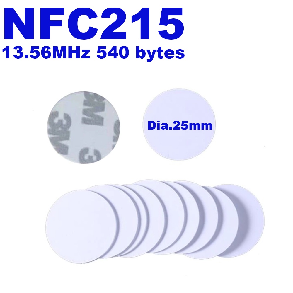 NFC 215 Round Coin Card NFC Forum Type 2 Tag High Performance With 3M ...