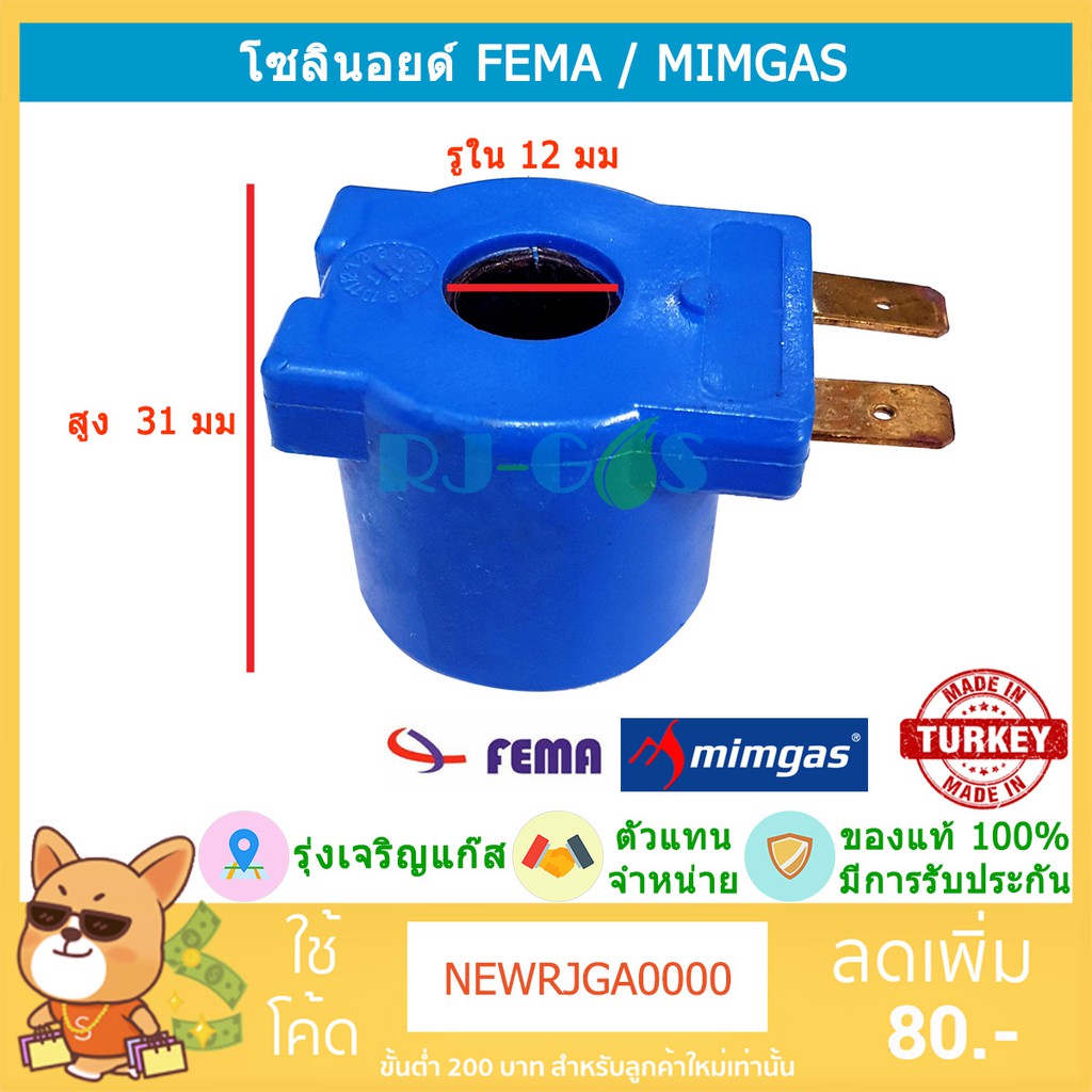 โซลินอยด์ มัลติวาล์ว ฟีม่า (FEMA) หรือ มิมแก๊ส (MIMGAS) | Shopee Thailand