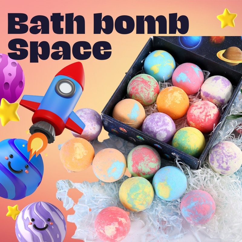 Solar system bathbomb ( 9 ลูก/ กล่อง) #บาธบอม #ของเล่นน้ำ | Shopee Thailand