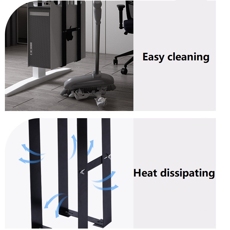 Universal PC Case Holder Under Desk Adjustable CPU Stand Lift Computer ...