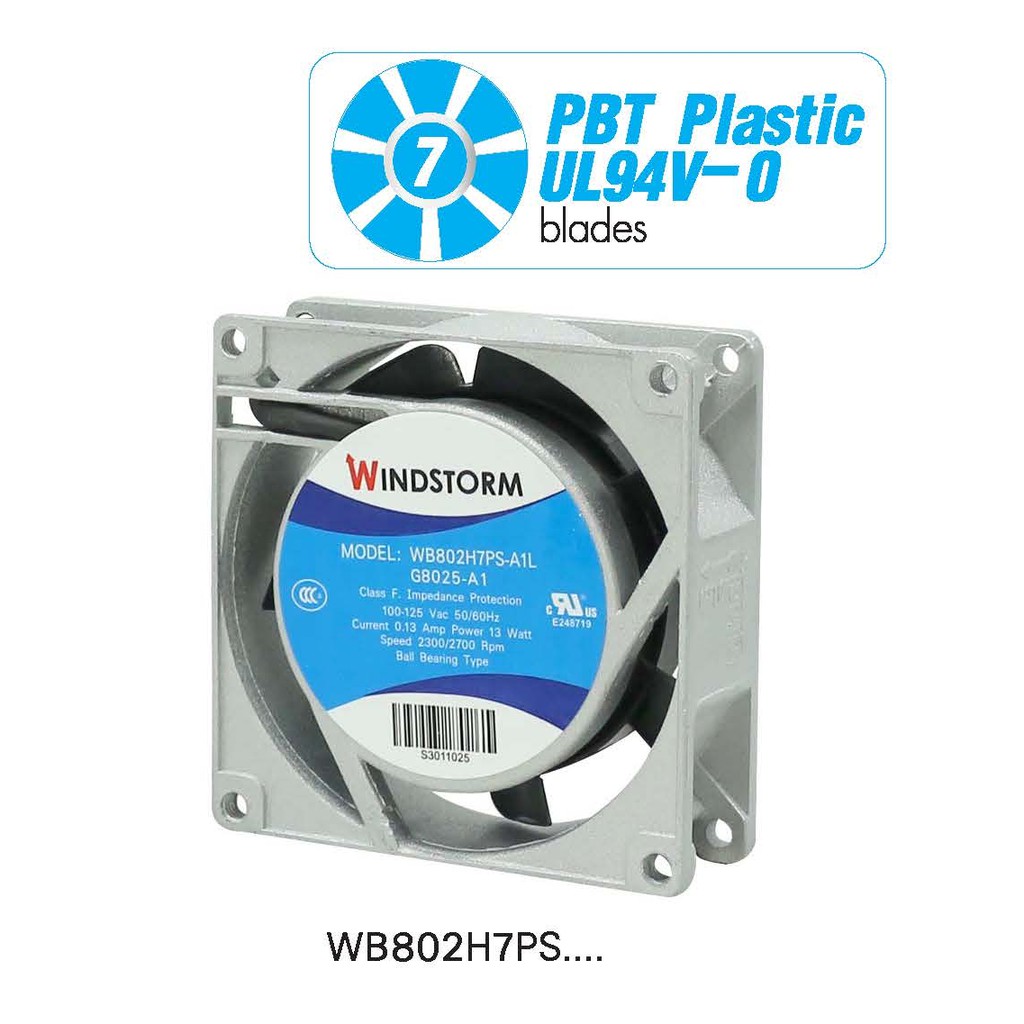 WINDSTORM 3 นิ้ว รุ่น 100-125 Vac และ รุ่น 200-240Vac พัดลมระบายความ ...