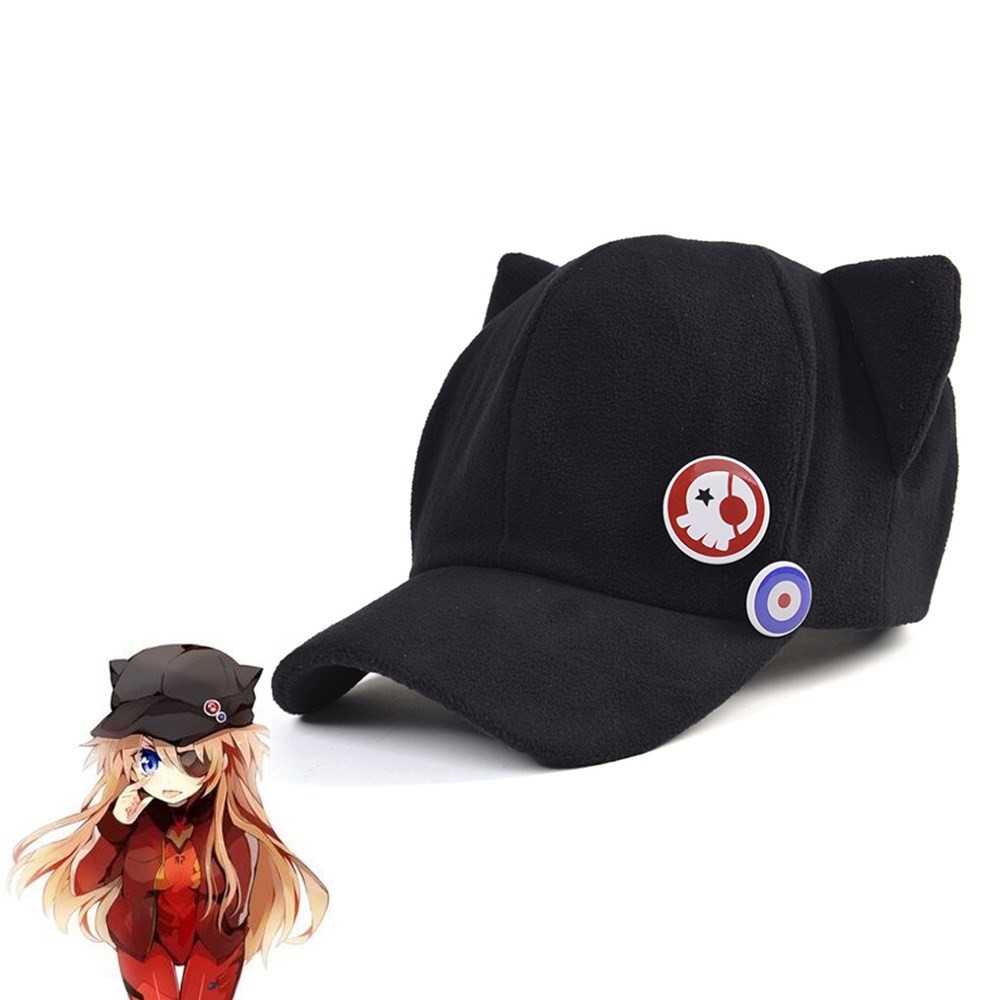 Anime Neon Evangelion Asuka Langley Soryu Cat Ear Fleece Hat | Shopee ...