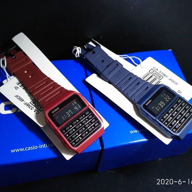 (กล่องดำ)แท้ 100% นาฬิกาข้อมือ casio CA53 CA-53WF DATA BANK CASIO CA-53 ...