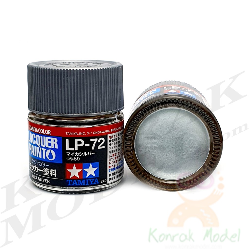 สีทามิย่าสูตรแล็คเกอร์ Tamiya Lacquer paint LP72 Mica silver 10ML ...