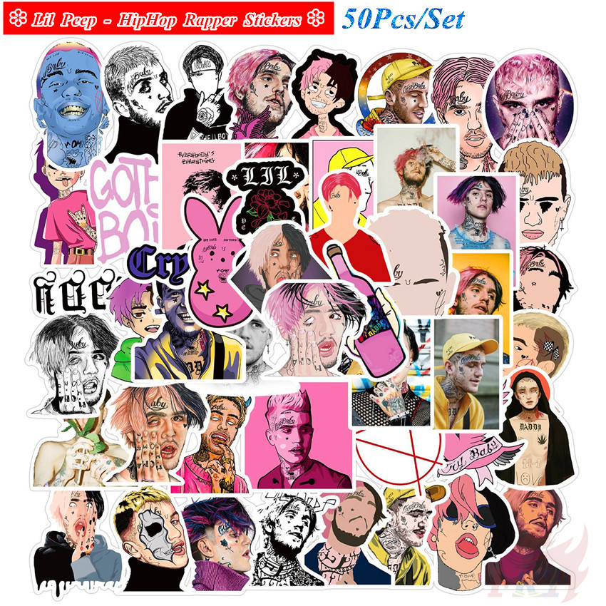 Lil Peep Series 01 สติ๊กเกอร์ 50Pcs/Set Rap Singer HipHop Rapper DIY ...
