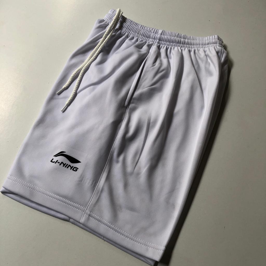 กางเกงกีฬาขาสั้นสีขาว LI01 | Shopee Thailand