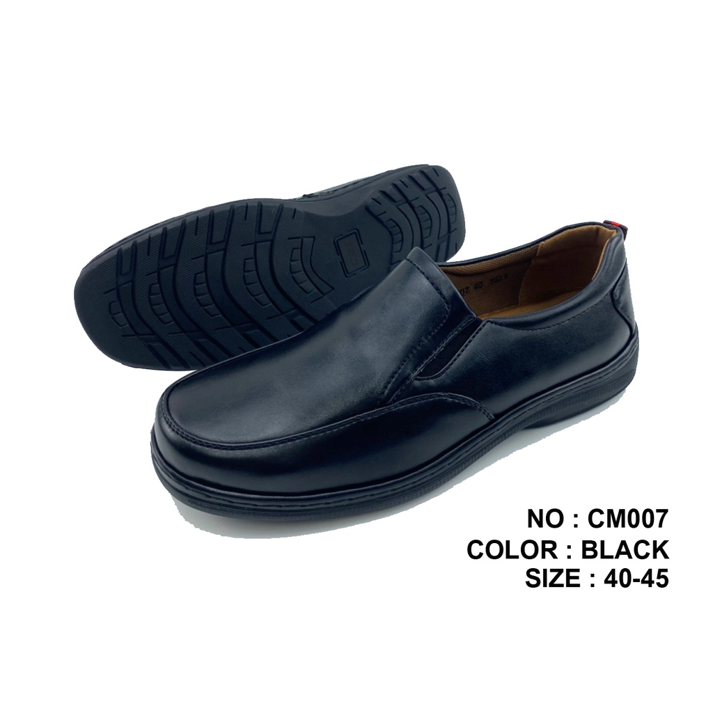 GS007 องเท้าลำลองผู้ชาย หน้าเรียบ เย็บพื้นรองเท้า ใส่ทำงาน พร้อมส่ง ...