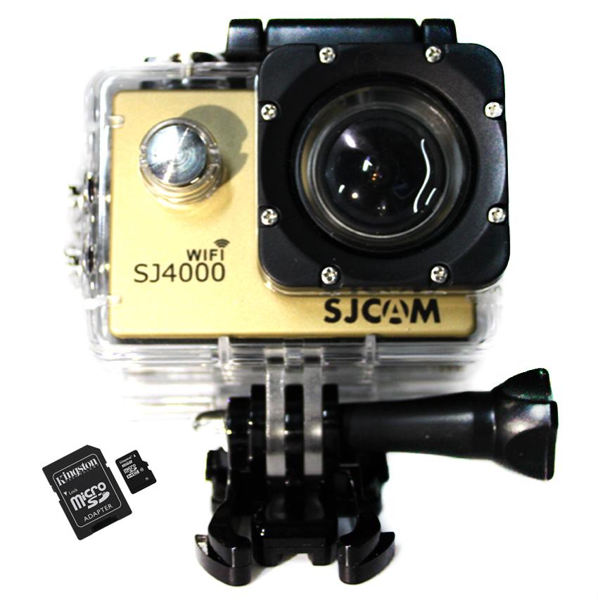 SJCAM SJ4000 Wi-Fi - รุ่นปุ่มกดใหญ่ Gold + Kingston Micro SD 16GB รับ ...