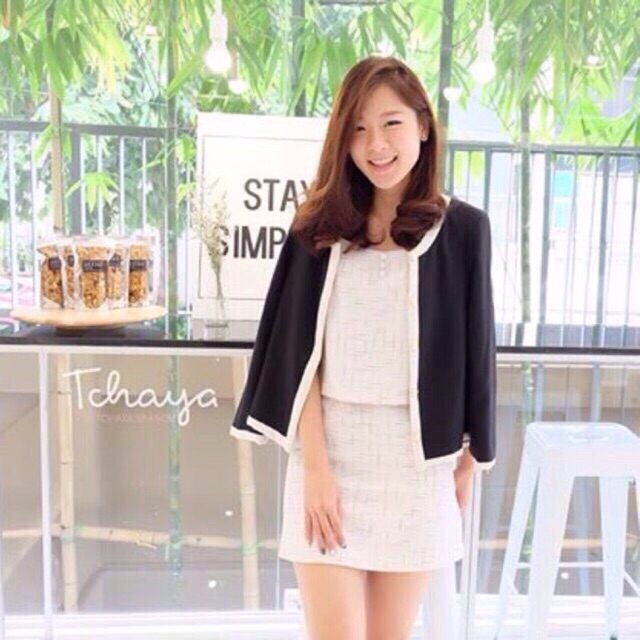 Mocha Cardigan แบรนด์ Tchaya | Shopee Thailand