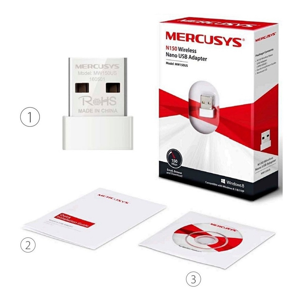 Mercusys MW150US (N150 Wireless Nano USB Adapter) ตัวรับ Wi-Fiสำหรับ ...