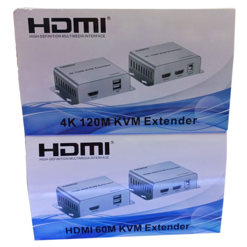 HDMI KVM Extender 4K Cat5e/6e 120M+USB Extender KVM 60M+USB | Shopee Thailand