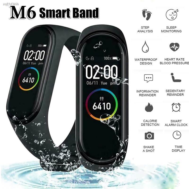 【รุ่นใหม่】Smart Watch M6 โทรออกรับสายได้ สายรัดข้อมืออัจฉริยะ เชื่อมต่อ ...