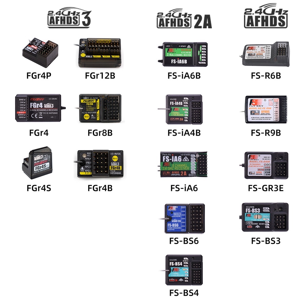 Flysky ตัวรับส่งสัญญาณวิทยุบังคับ FS-i6 FS-GT3B PL18 NB4 FGR4S FGR4P ...