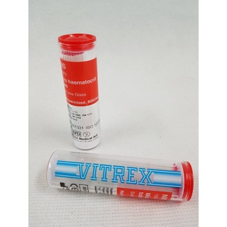 Micro hematocrit Red tubes/Capillary tube ทิ้วฮีมาโตคริต Vitrex BRIS ...