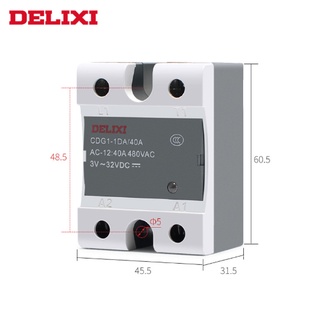 Solid state relay DELIXI CDG 1-1DD 40A , DA40A โซลิดเสตทรีเลย์คุณภาพสูง | Shopee Thailand