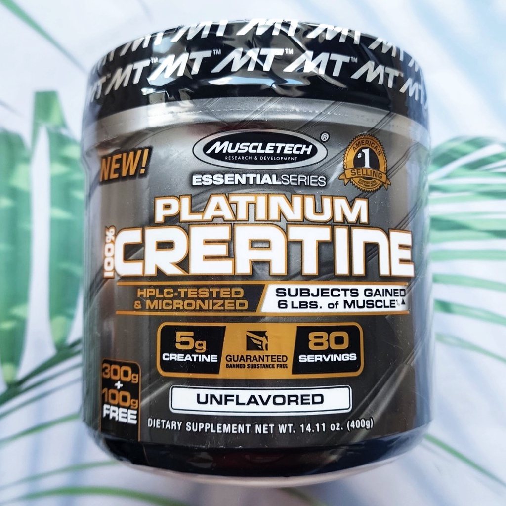 (Muscletech®) Essential Series Platinum 100% Creatine, Unflavored 400 g ...