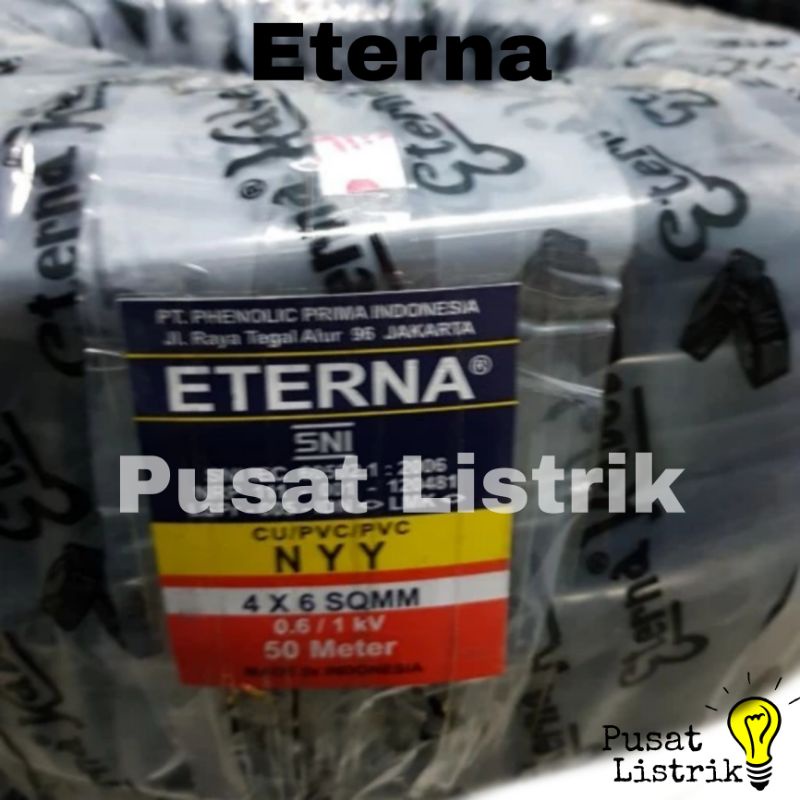 NYY Eterna Cable 4x6mm สายทองแดงสีดํา ราคา Permeter 4x6mm สายลวดทองแดง ...