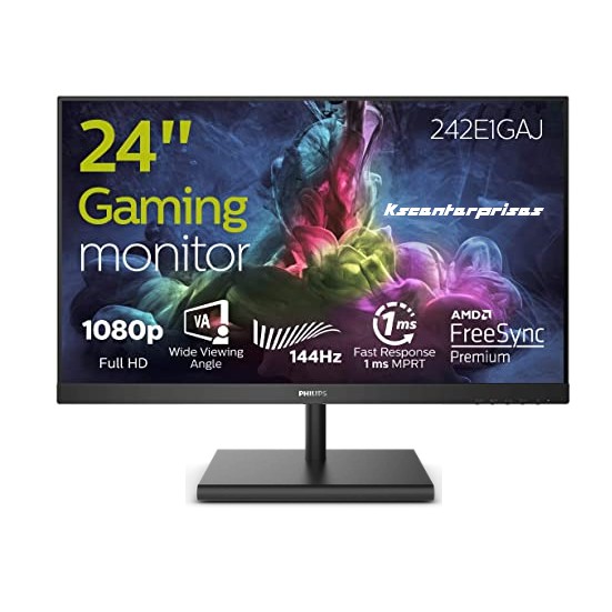 Philips 242E1GSJ 24" Gaming Monitor, 1920x1080 Full HD VA, 1ms, 144Hz ...