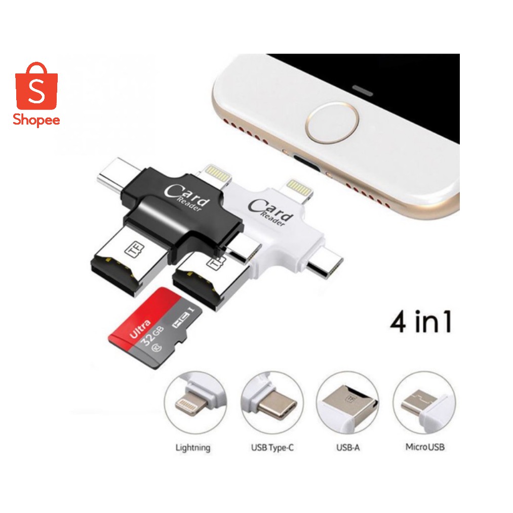 iDragon 4in1 Card Reader Iphone Android และคอมพิวเตอร์ ใส่แมมเล็ก พกพา ...