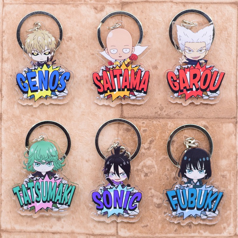 One Punch Man Key Chains Series #2 Chibi Double Sided Acrylic Keychain ...