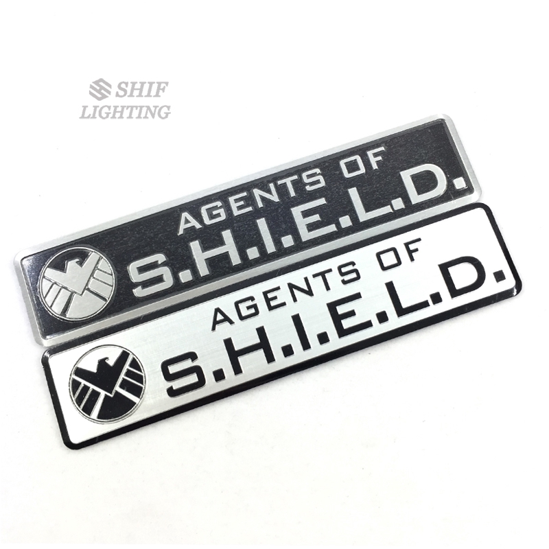 1 x Aluminum Agents Of SHIELD S.H.I.E.L.D Avengers Marvel Hero Logo Car ...