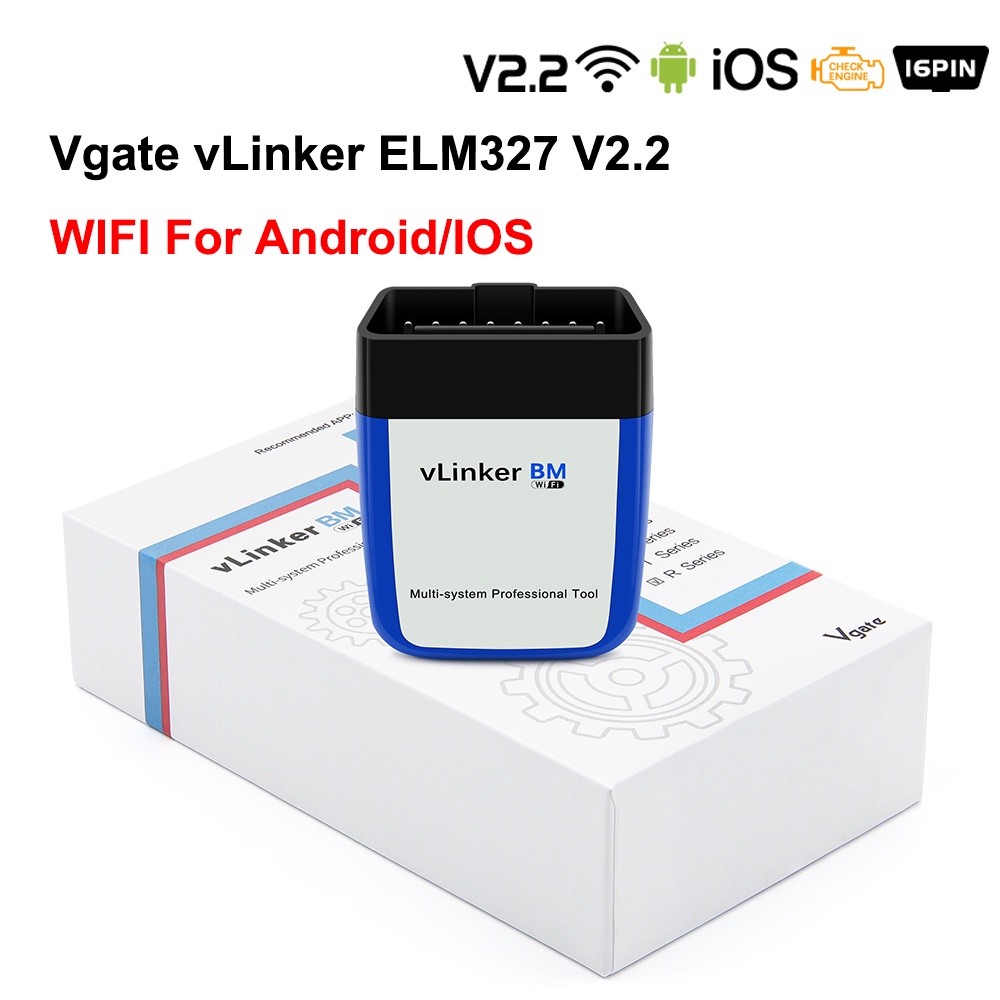 Vgate vLinker BM+ ELM327 V2.2 บลูทูธ 4.0 wifi สําหรับเครื่องสแกนเนอร์ BMW OBD 2 OBD2 ELM 327 ...