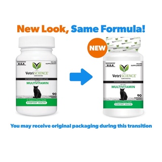 VetriScience Nu Cat Chewable Tablets Multivitamin for Cats, 90 count ...