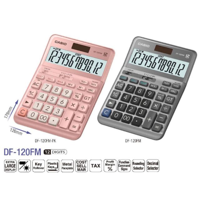เครื่องคิดเลข CASIO รุ่น DF-120-FM (แท้) | Shopee Thailand