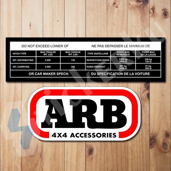 ARB STICKER 4 X 4 + TOWING LOAD | Shopee Thailand