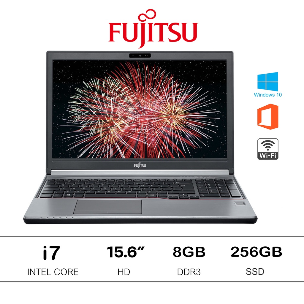 โน๊ตบุ๊คมือสอง Notebook FUJITSU lifebook i7 Gen4 / SSD 256GB / RAM 8GB ...