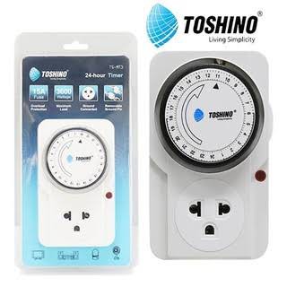 Toshino ตัวตั้งเวลา พร้อมระบบกันไฟกระชากTimer Toshino 24-hourรุ่นTS-MT3 (สีขาว) | Shopee Thailand