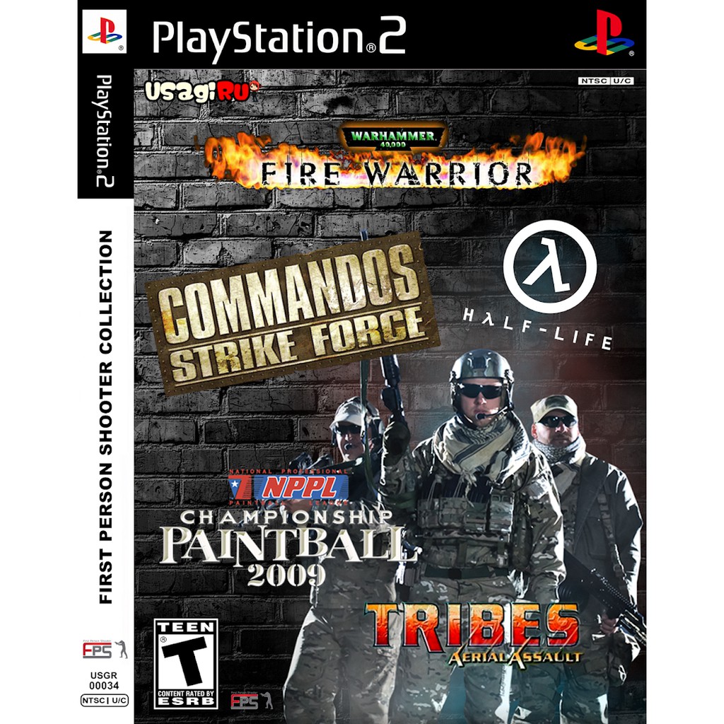 แผ่นรวมเกม FIRST PERSON SHOOTER COLLECTION PS2 แผ่นเกมps2 เกมเพล2 แผ่น ...