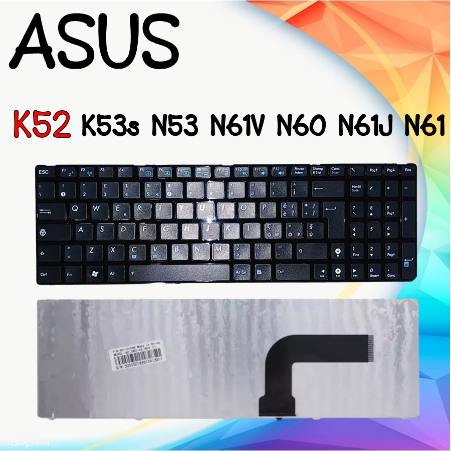 Keyboard ASUS K52 อังกฤษล้วน คีย์บอร์ด ASUS K52 K53s N53 N61V N60 N61J ...
