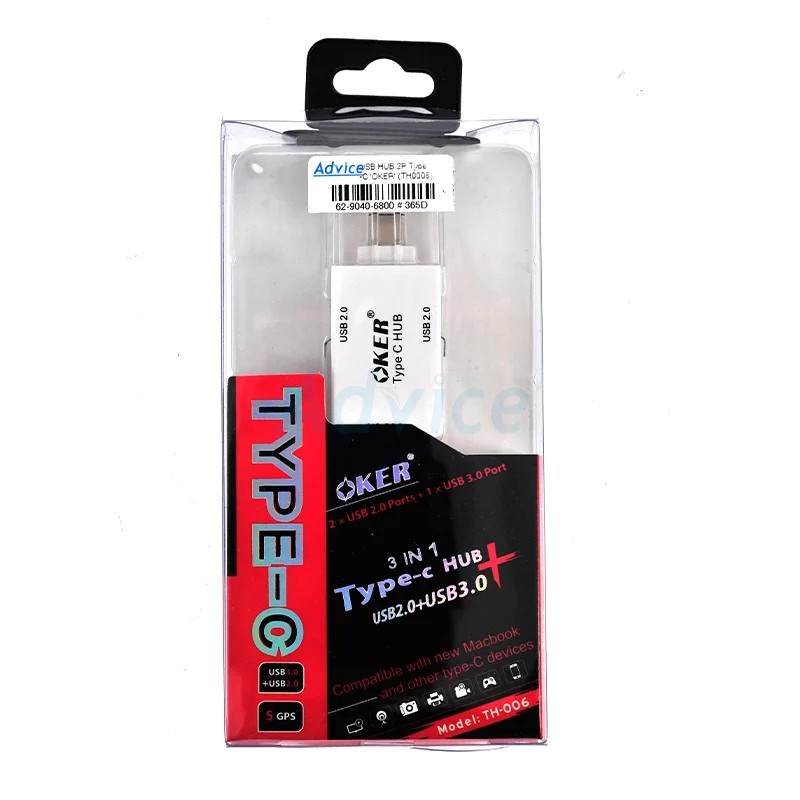 ตัวแปลงOKER TH-006 TYPE-C หัวเสียบ Type-C ตัวแปลงหัวUSBเป็นtype-c แปลง ...