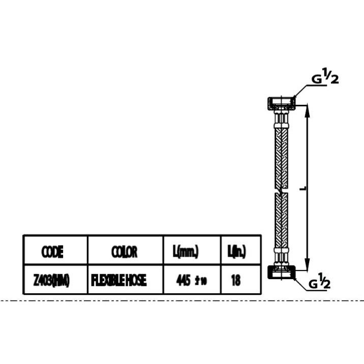 COTTO สายน้ำดี 16" 18" 20" 22" 24" รุ่น Z402 Z403 Z404 Z405 Z406 สเตนเล ...